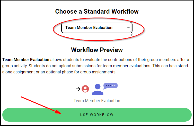 Choose a Standard Workflow Assignment - Sync Mode Course – Peerceptiv Knowledge Base